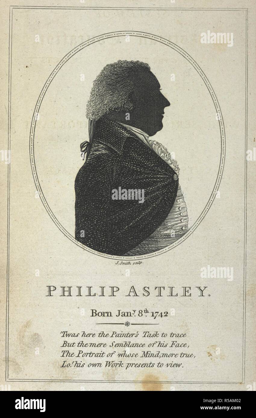Silhouette portrait of Philip Astley. Philip Astley (8 January 1742 â ...
