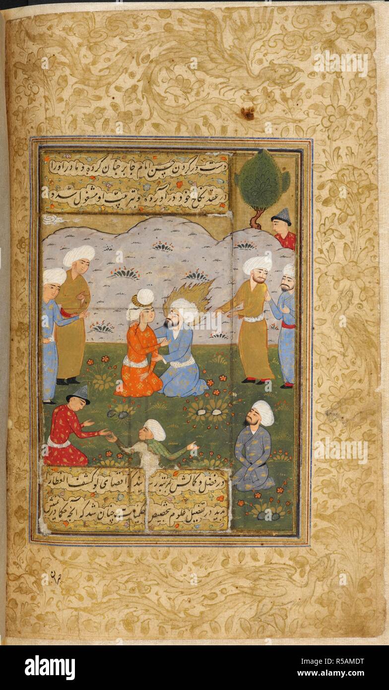 Imam Ja'far Sadiq and al-Hasan. Majalis al-'Ushshaq of Sultan Husayn ...