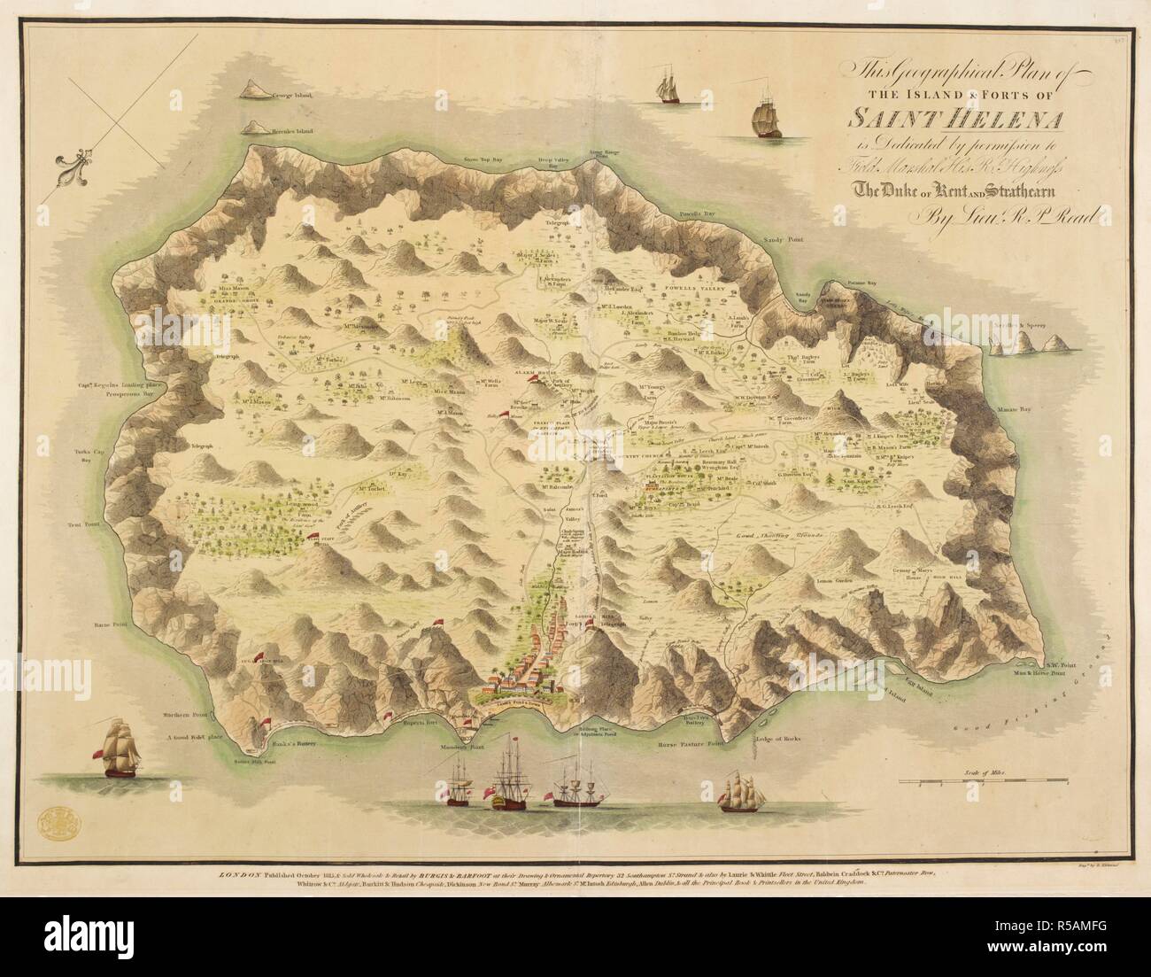 A plan of the Island & Forts of Saint Helena . This Geographical Plan ...