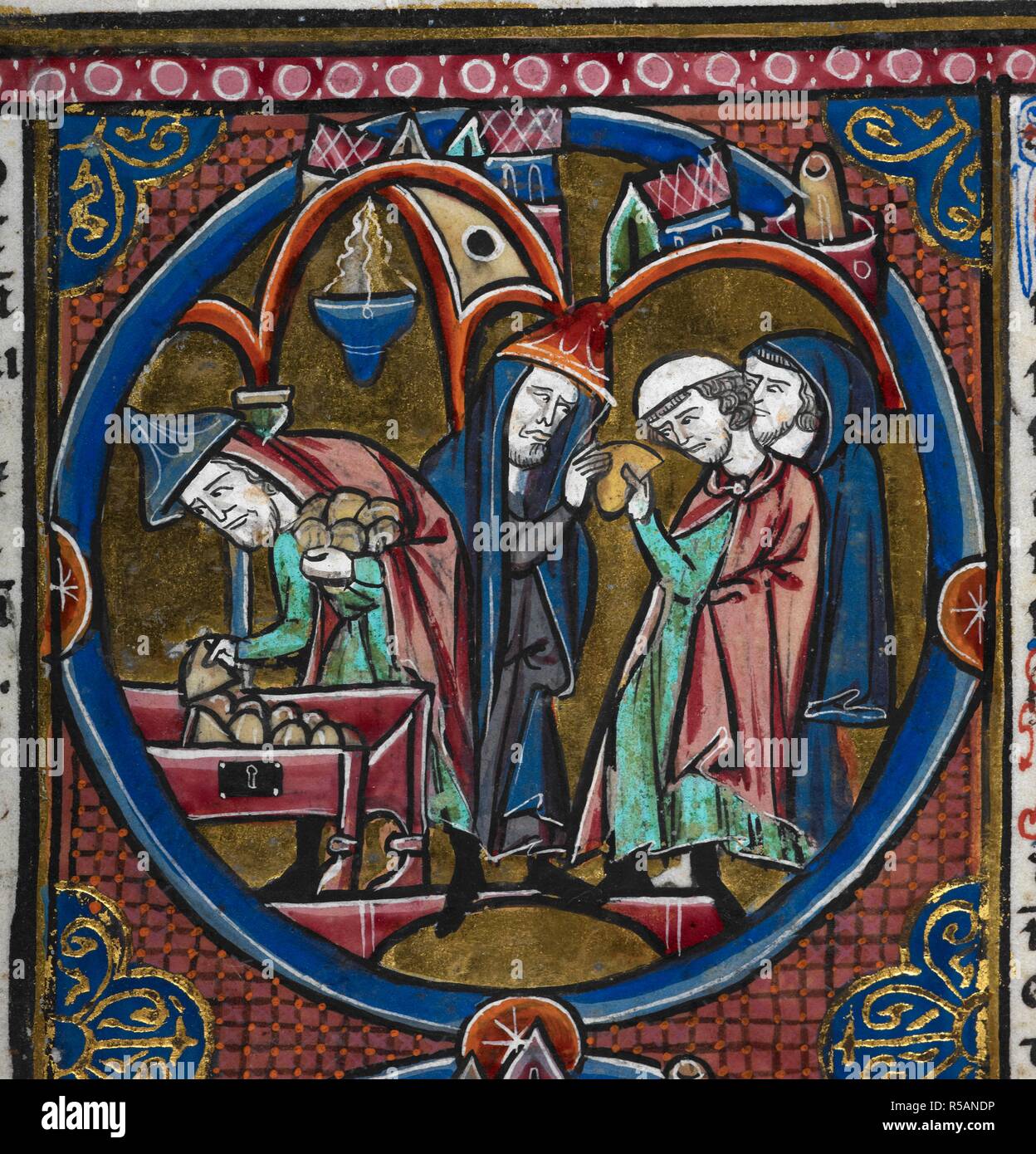 2 Maccabes 4, verse 23. Menelaus delivers the tribute money to ...