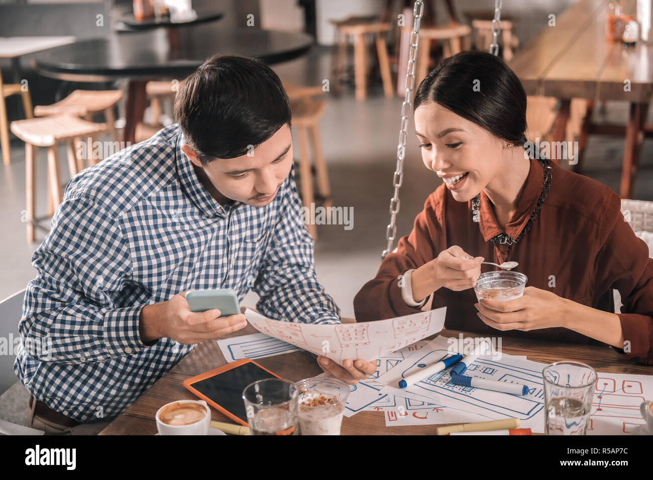 Top view manager design ux hi-res stock photography and images - Alamy