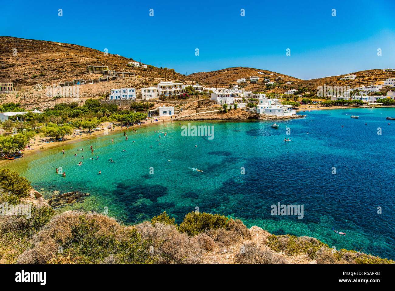 Greece. Sifnos island. Faros village and beach Stock Photo - Alamy