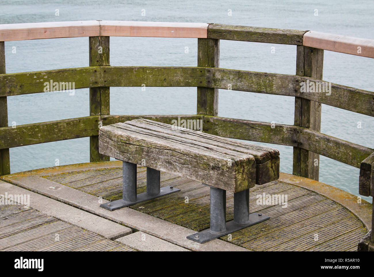 bench on pier,sea,germany Stock Photo - Alamy