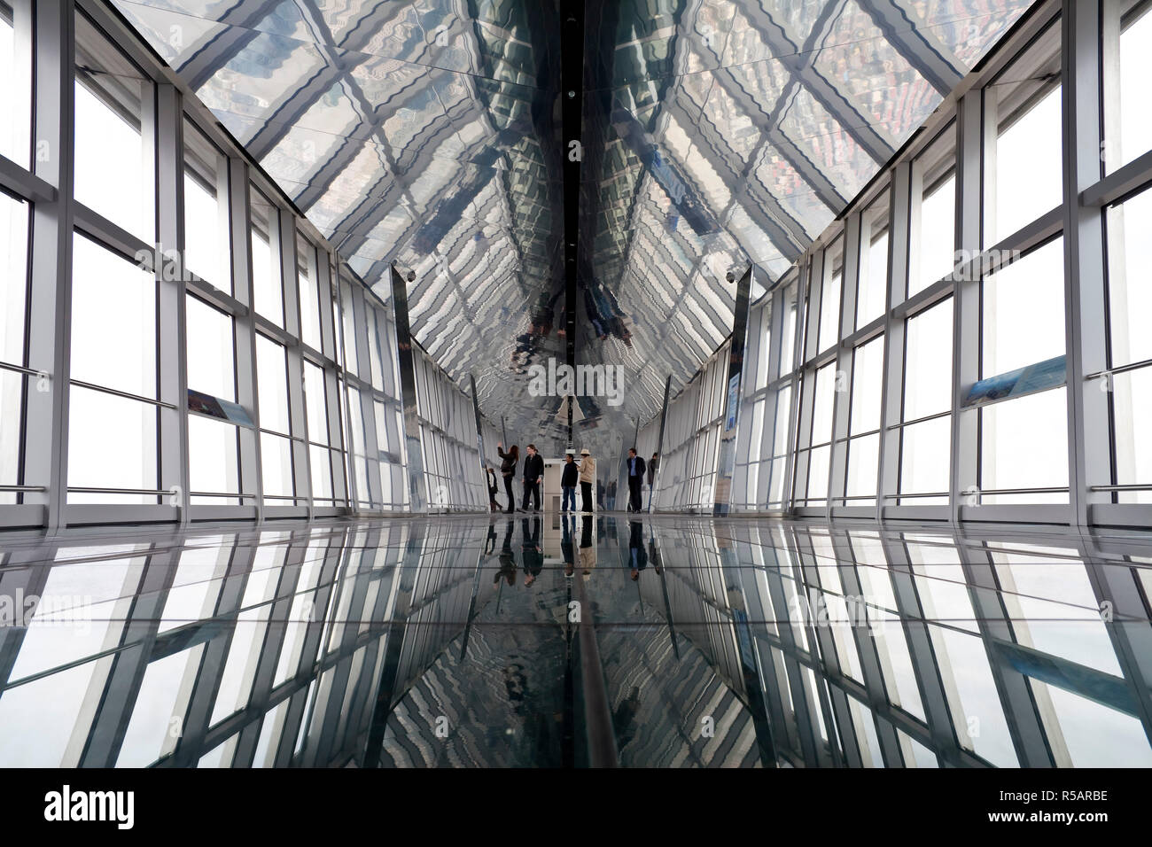 Viewing rooftop inside the Shanghai World Financial Center, Shanghai ...