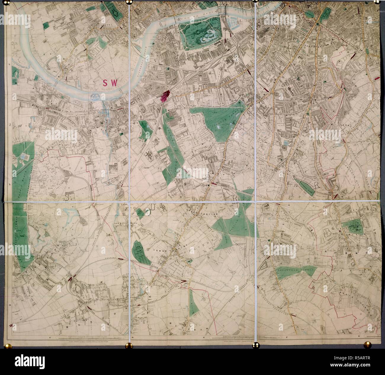 Map of London. Stanford's Library Map of London and its suburbs. London ...