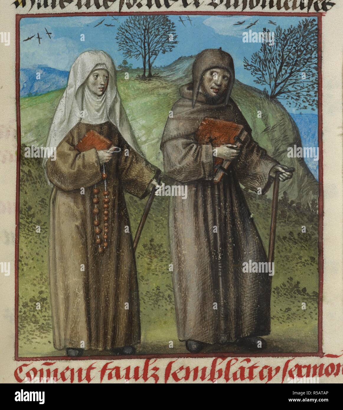 Detail of a miniature of Abstinence Contrainte (Forced Abstinence) and ...