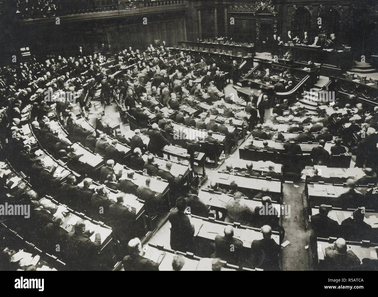 German Republic - Reichstag in session. Opening of the Reichstag in ...