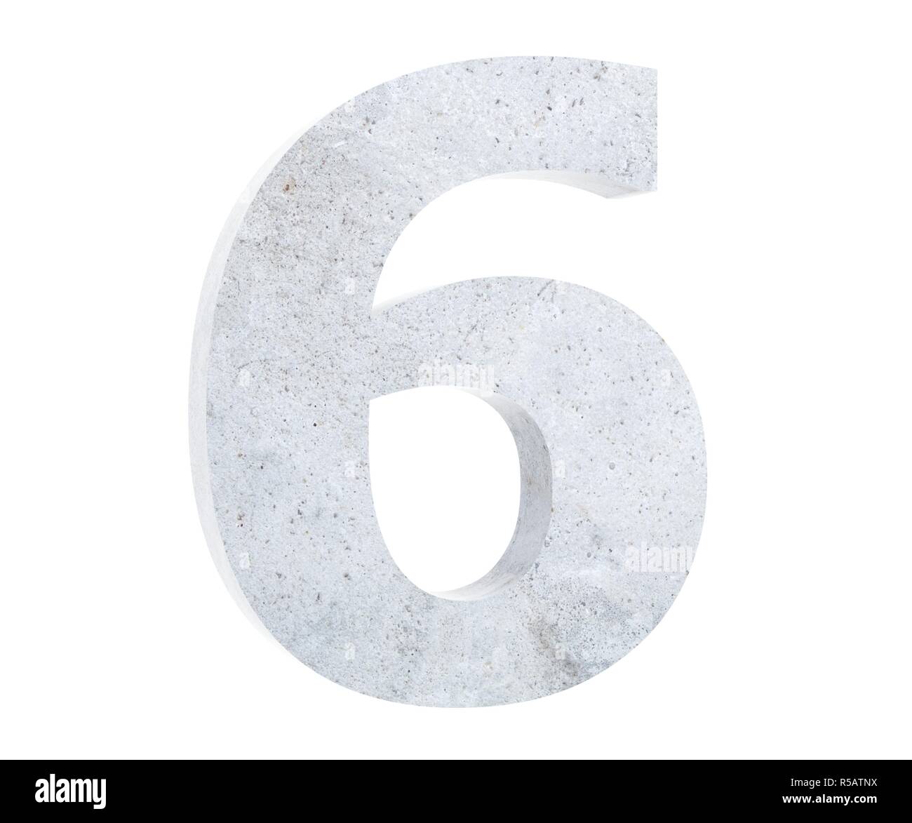 3D rendering concrete number 6 six. 3D render Illustration Stock Photo ...