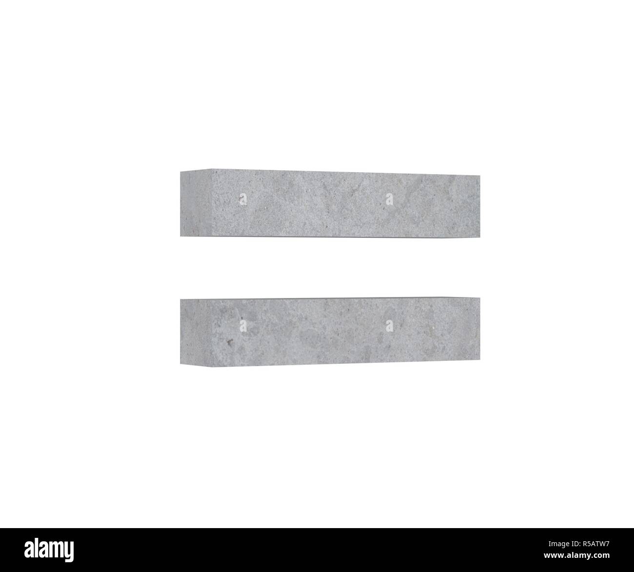 3D rendering concrete symbol - equal. 3D render Illustration Stock ...