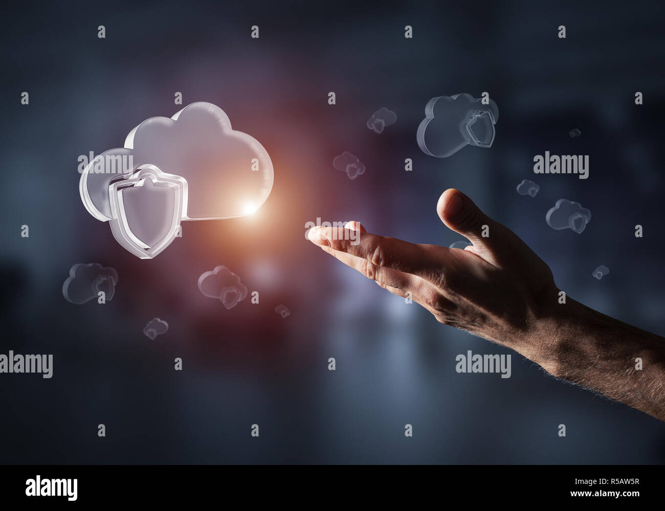 Computer and internet security concept presented by icon cloud Stock ...