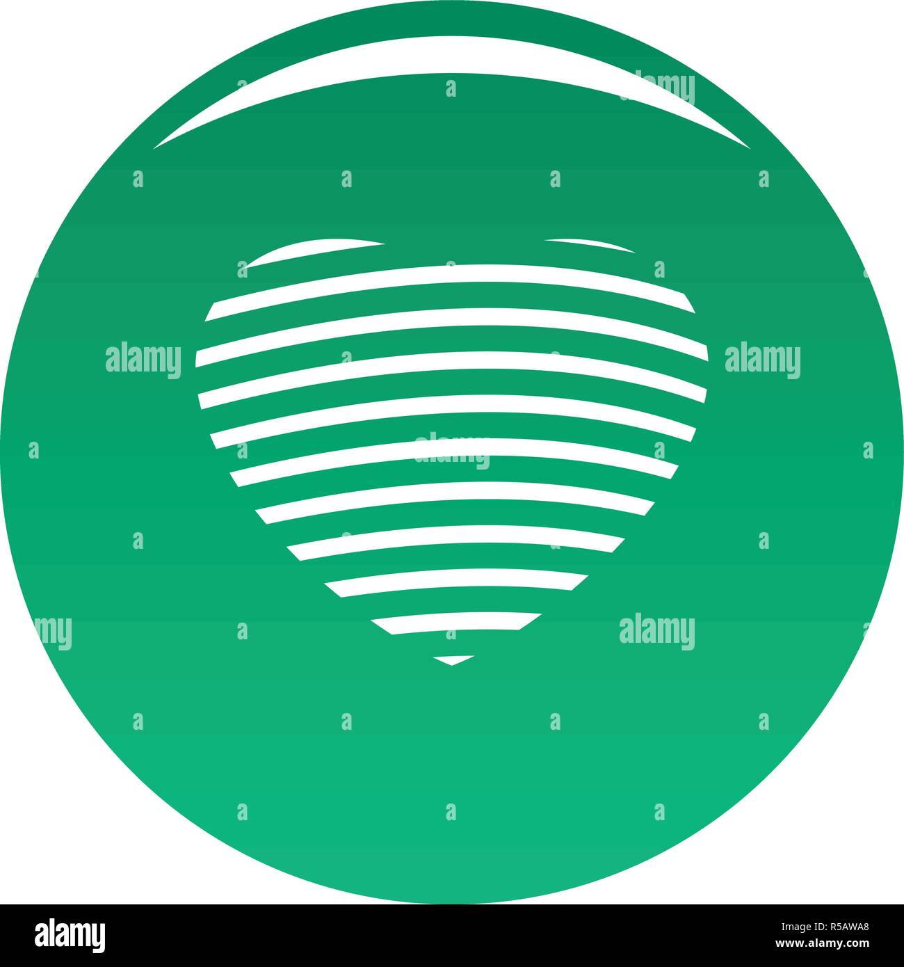 Striped heart icon. Simple illustration of striped heart vector icon ...