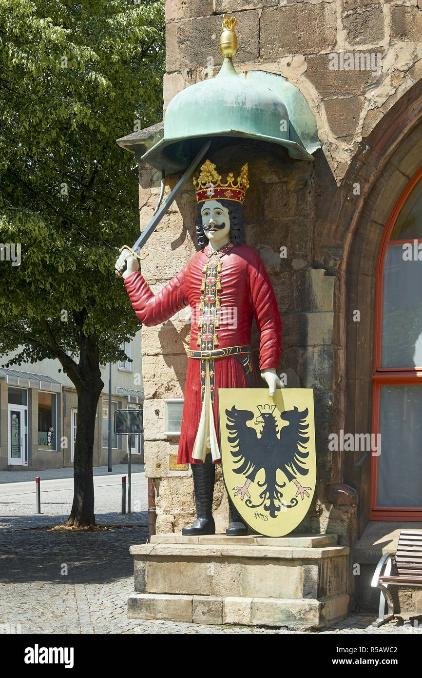 Roland at the city hall in Nordhausen, Thuringia, Germany Stock Photo ...