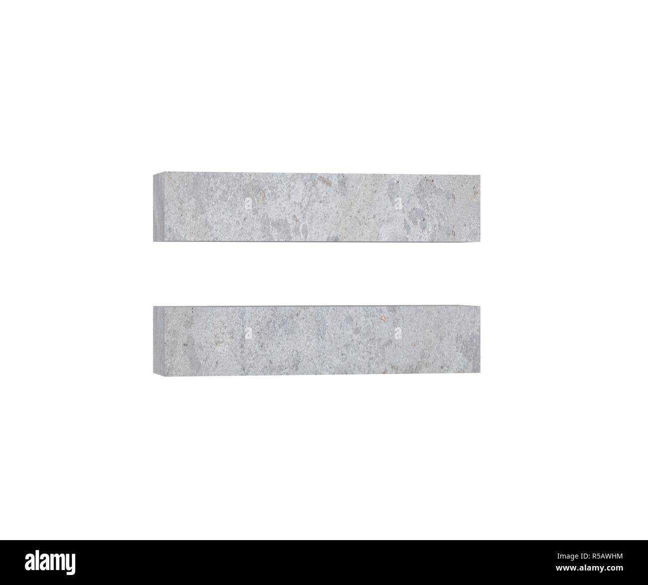 3D rendering concrete symbol - equal. 3D render Illustration Stock ...
