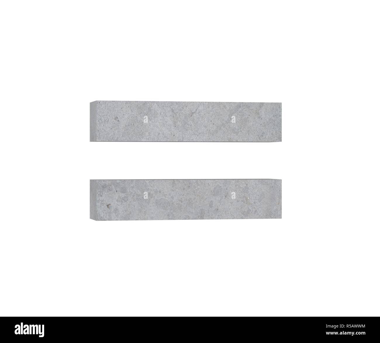 3D rendering concrete symbol - equal. 3D render Illustration Stock ...