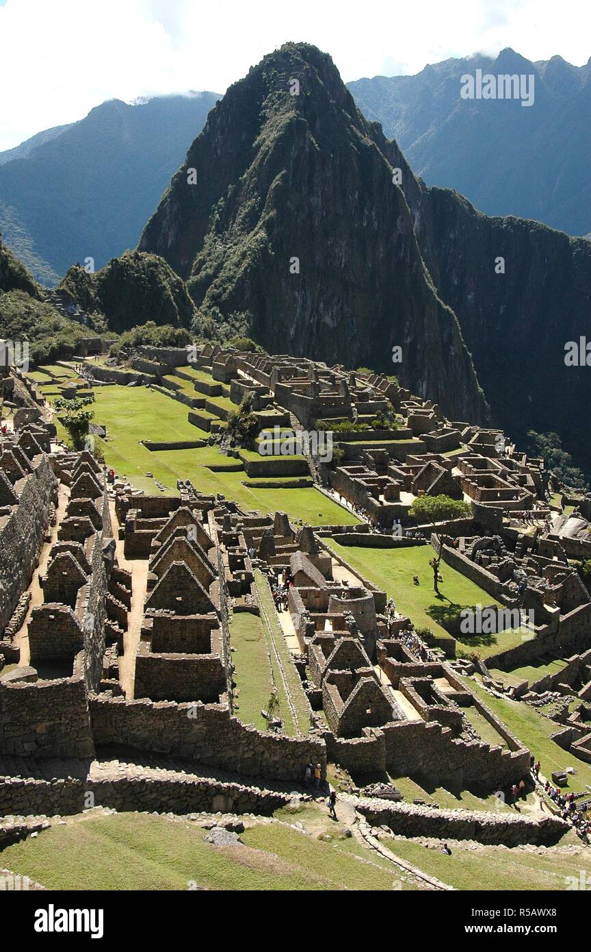 View of the Lost Incan City of Machu Picchu near Cusco, Peru. Machu ...