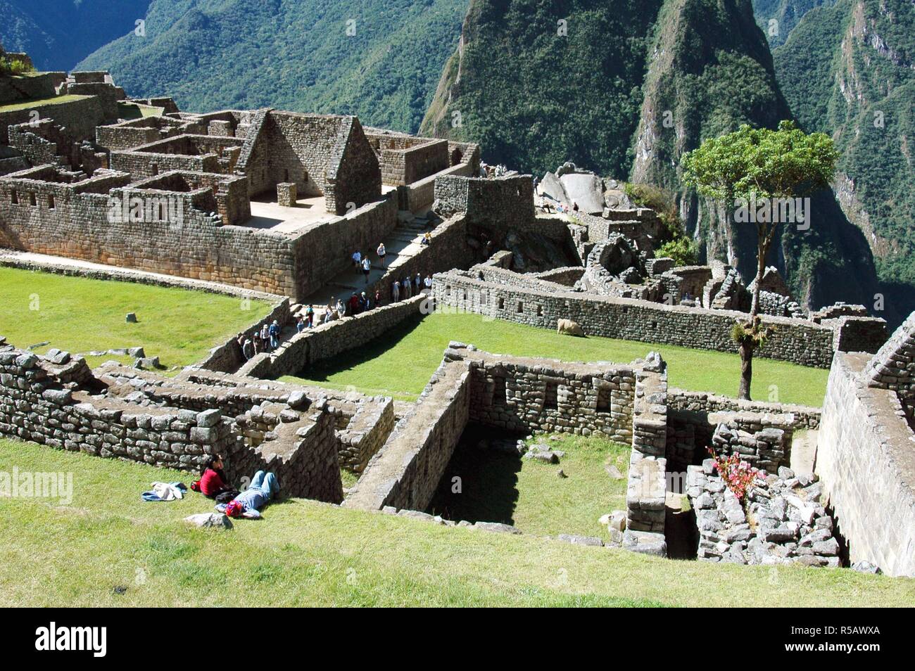 The Lost Incan City of Machu Picchu near Cusco, Peru. Machu Picchu is a ...