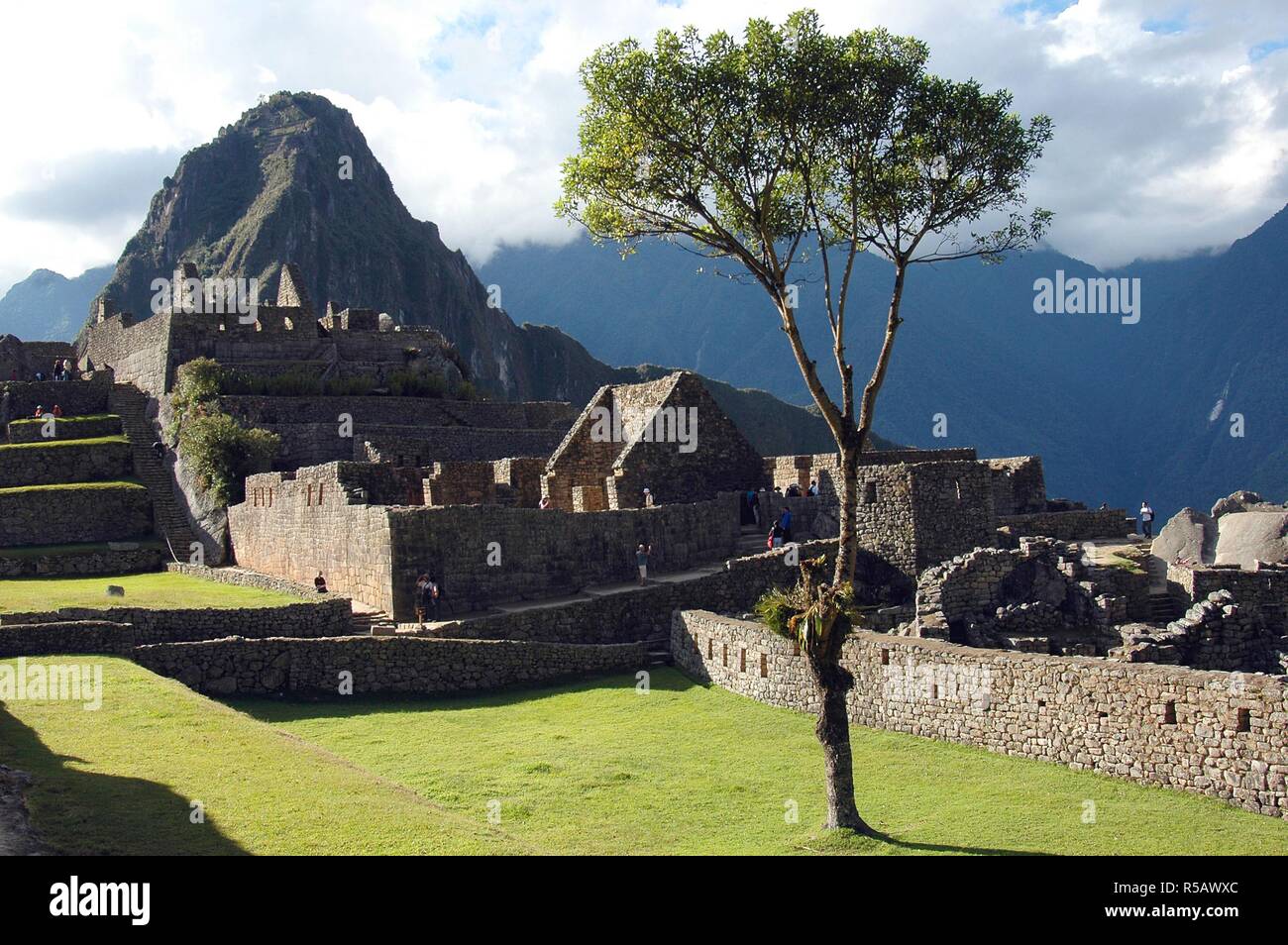 The Lost Incan City of Machu Picchu near Cusco, Peru. Machu Picchu is a ...