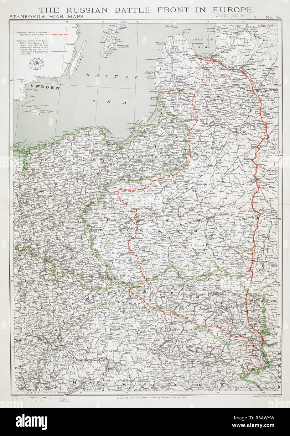 Map europe 1916 hi-res stock photography and images - Alamy