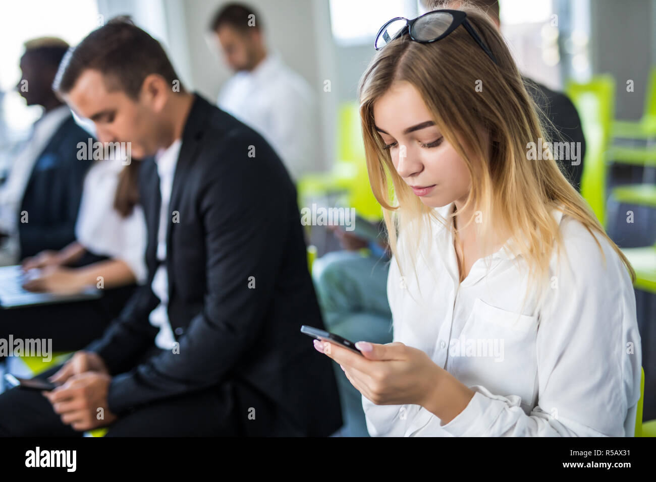 Business People Meeting Corporate Digital Device Connection Concept ...