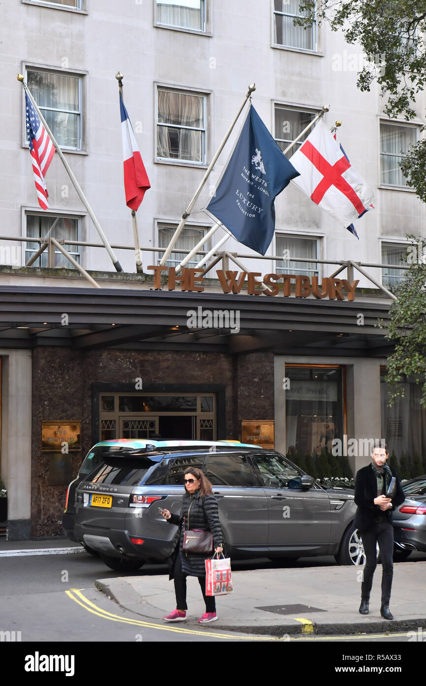 The Westbury Mayfair hotel on Conduit Street in London, a Marriott ...