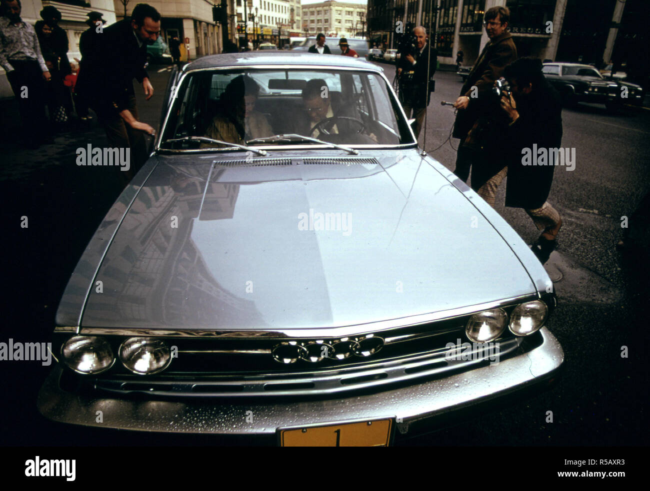 1974 - Oregon Governor Tom Mccall Takes Delivery of a Smaller Car with ...