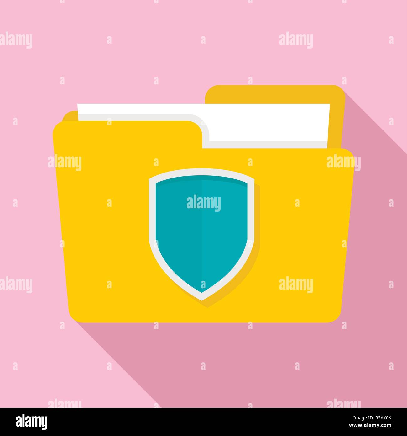 Protected folder icon. Flat illustration of protected folder vector ... Protected folder icon. Flat illustration of protected folder vector ...
