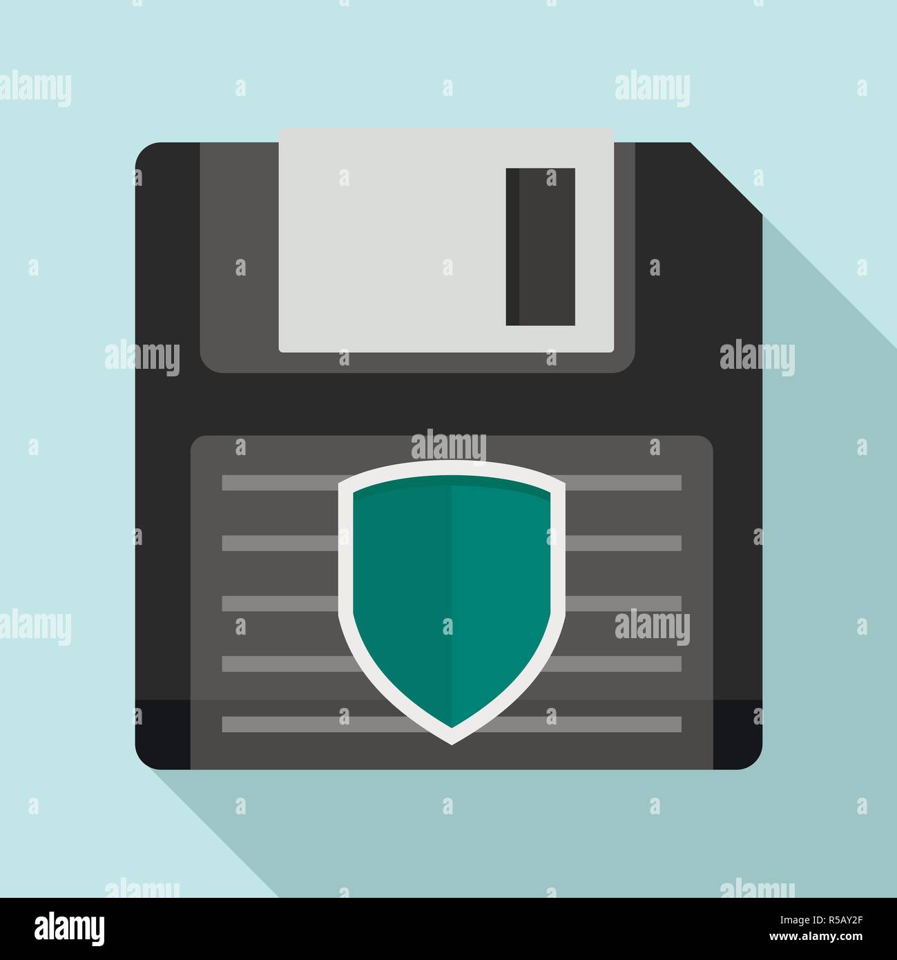 Floppy disk protected icon. Flat illustration of floppy disk protected ... Floppy disk protected icon. Flat illustration of floppy disk protected ...