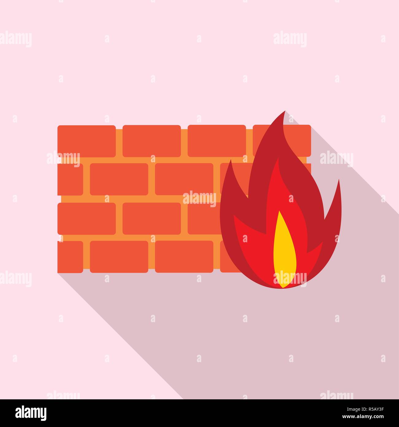 Firewall icon. Flat illustration of firewall vector icon for web design ...