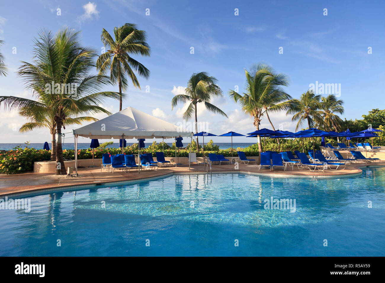 Caribbean, Barbados, Pebbles Beach, Hilton Resort Stock Photo - Alamy