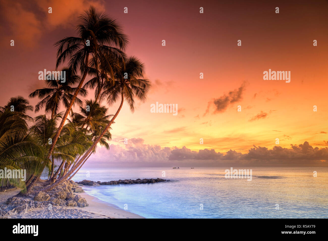 Caribbean, Barbados, Mullins Beach Stock Photo - Alamy