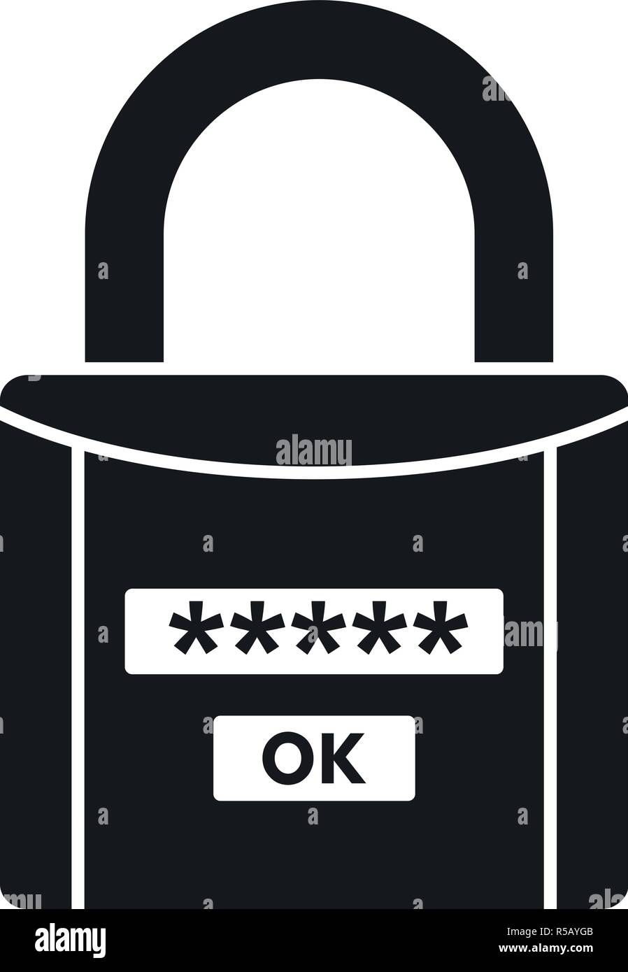 Password lock icon. Simple illustration of password lock vector icon ...