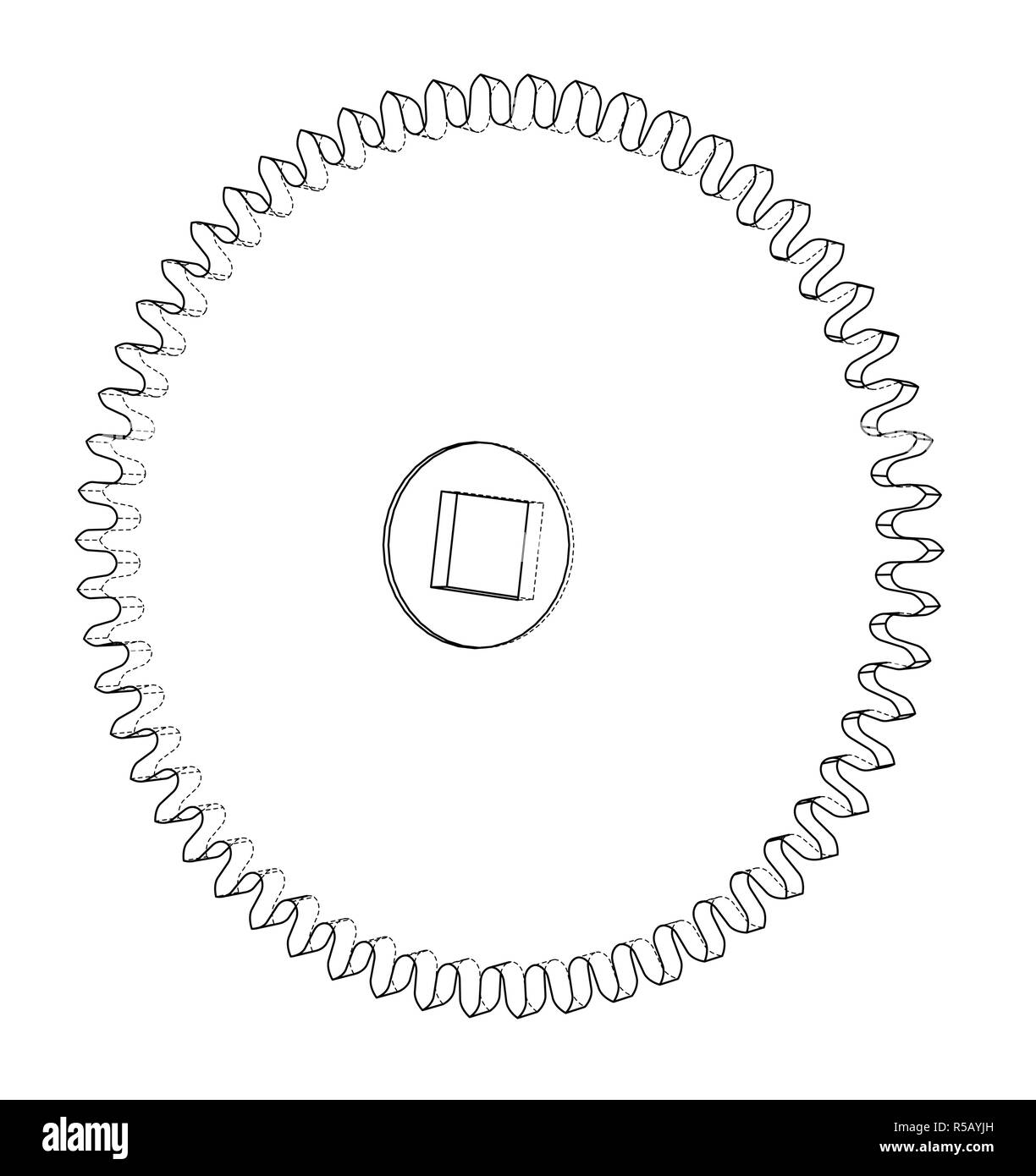 3D gear wheel. Vector rendering of 3d Stock Vector Image & Art - Alamy