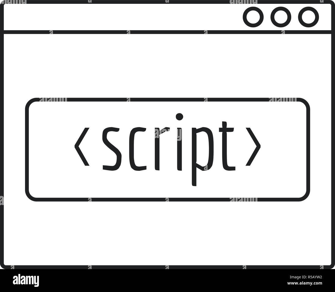 Script window icon. Outline illustration of script window vector icon ... Script window icon. Outline illustration of script window vector icon ...