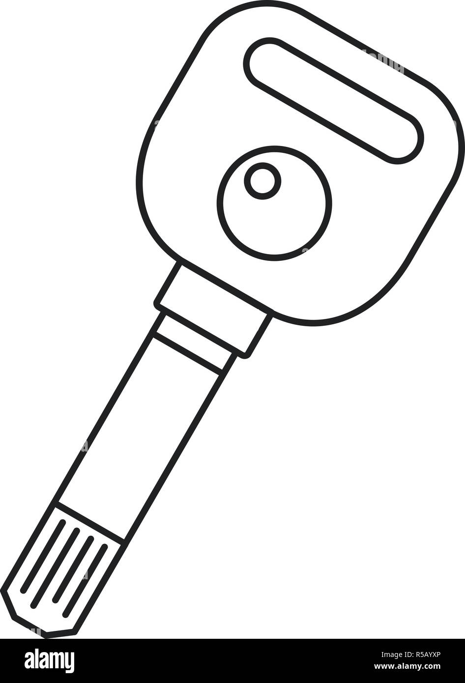 Usb digital lock key icon. Outline illustration of usb digital lock key ...