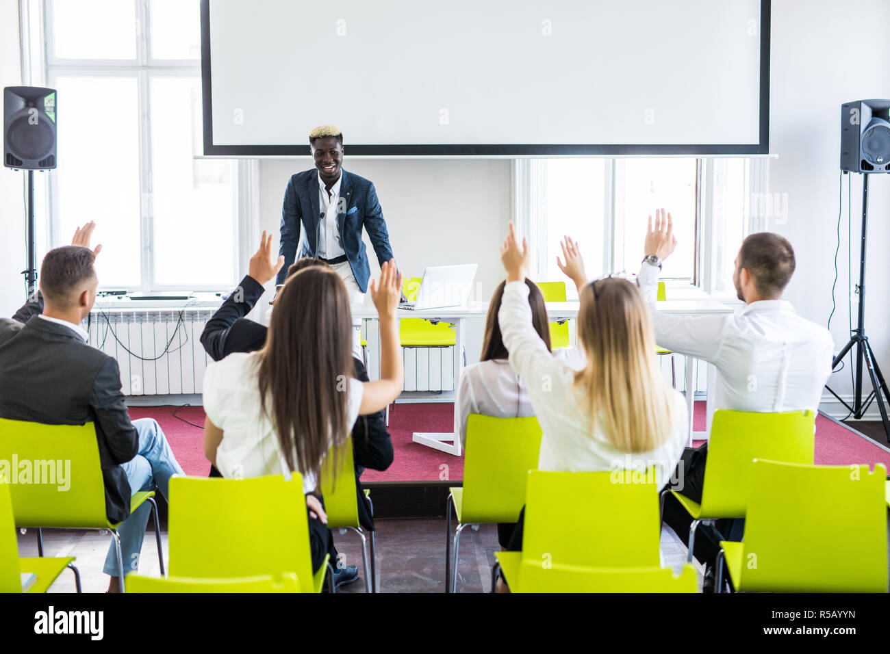 Male speaker diverse audience hi-res stock photography and images - Alamy