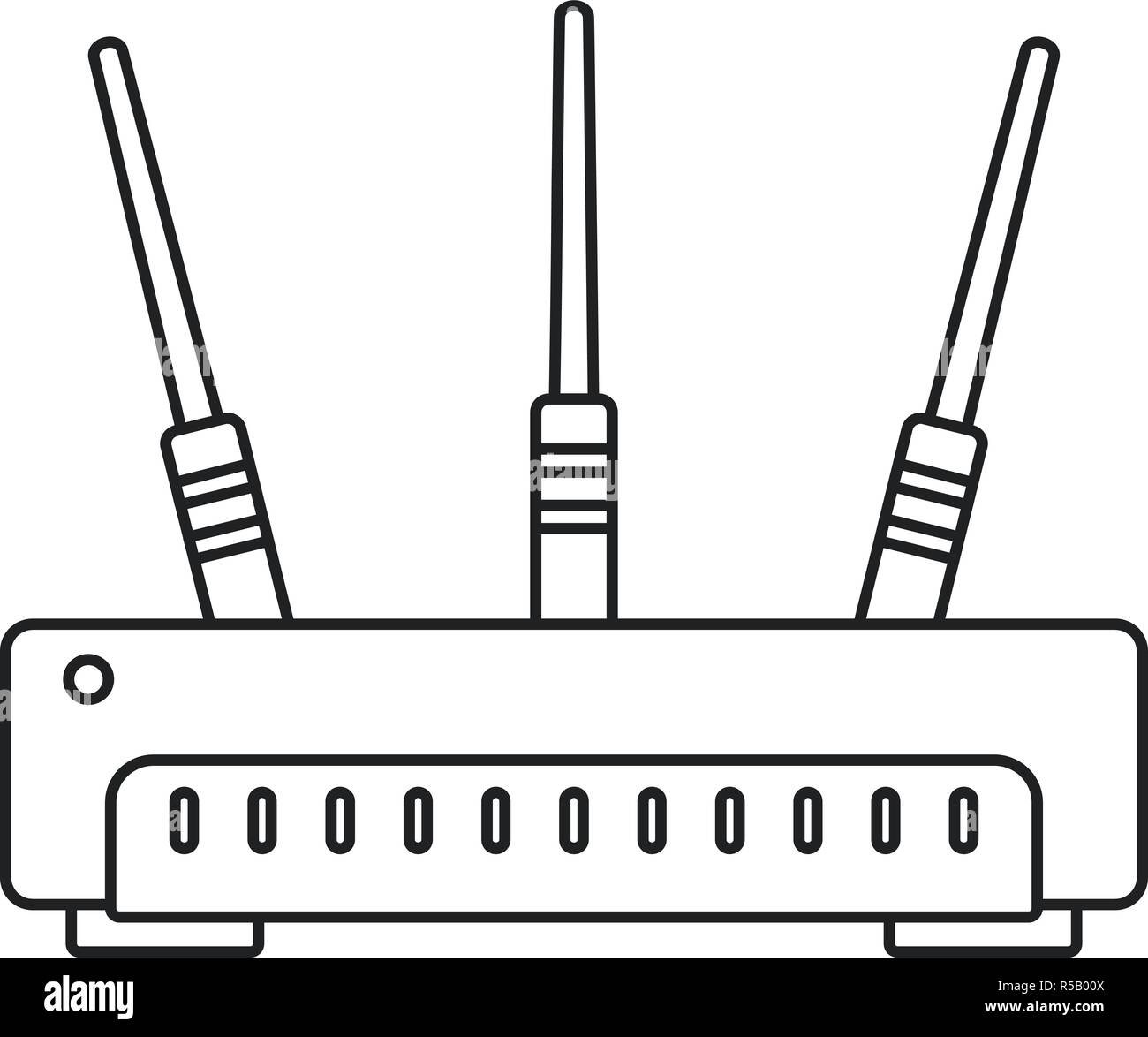 Wifi router icon. Outline illustration of wifi router vector icon for ...
