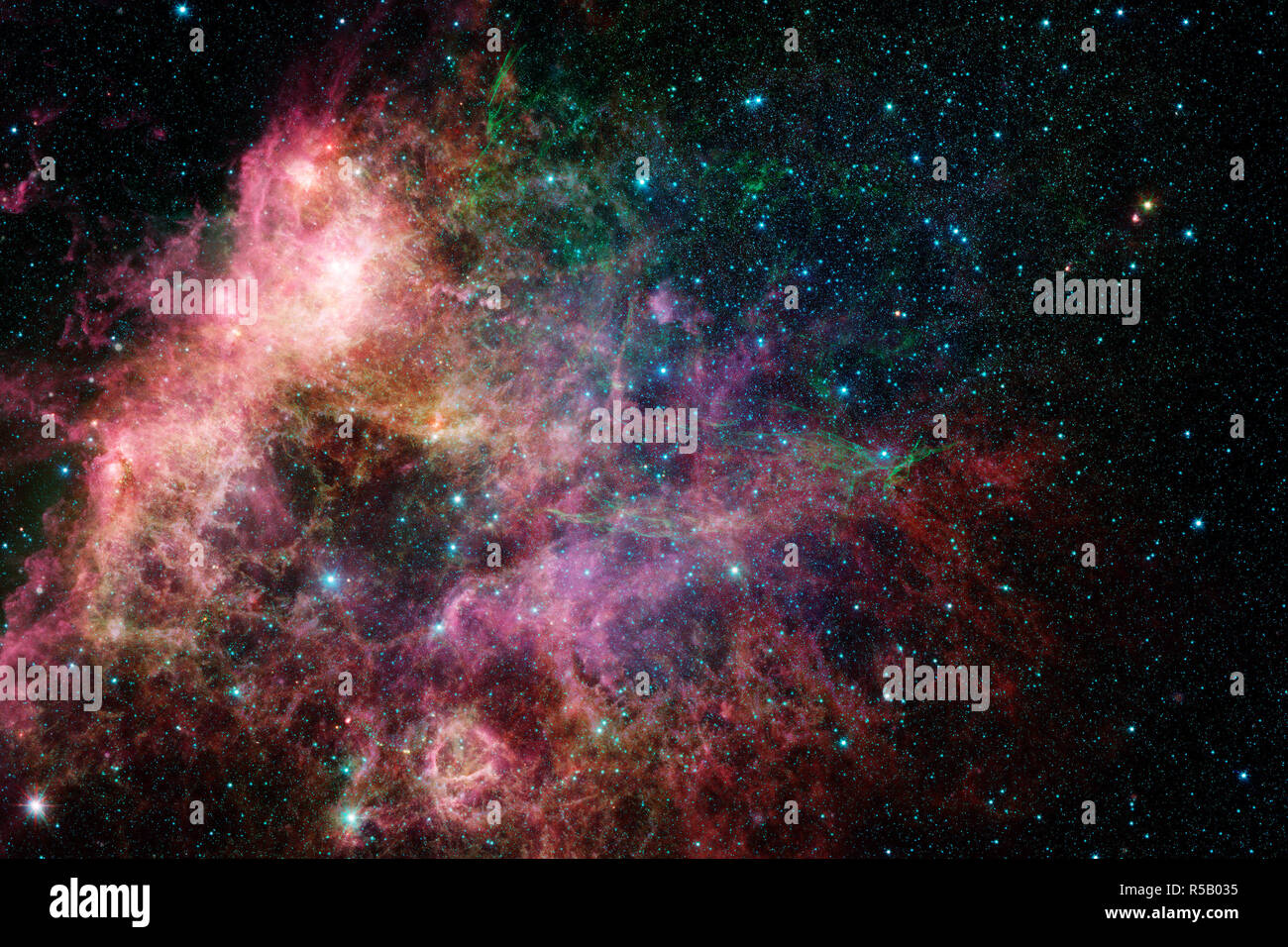 Nebulae and many stars in outer space. Elements of this image furnished ...