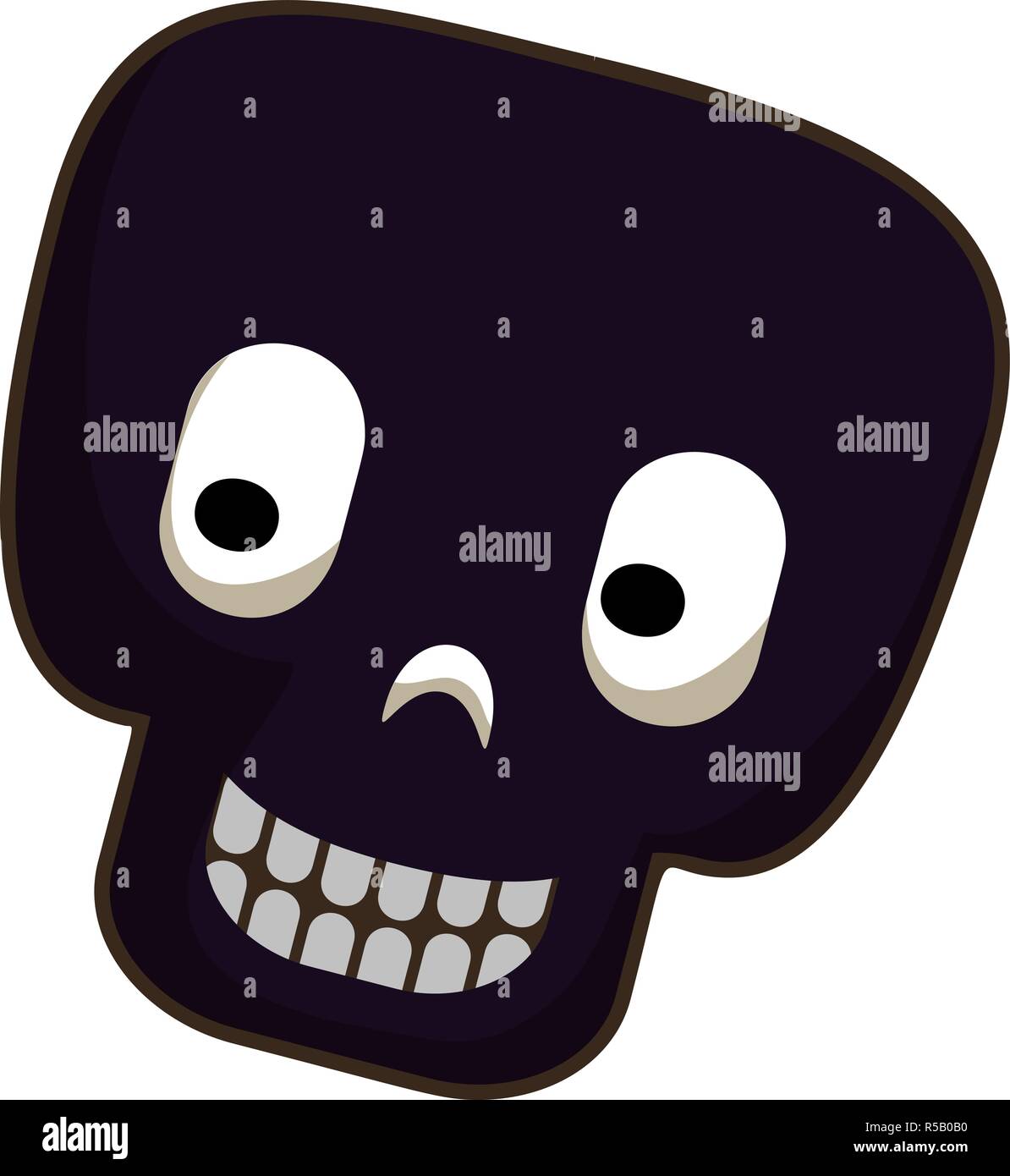 Black skull icon. Cartoon of black skull vector icon for web design ...