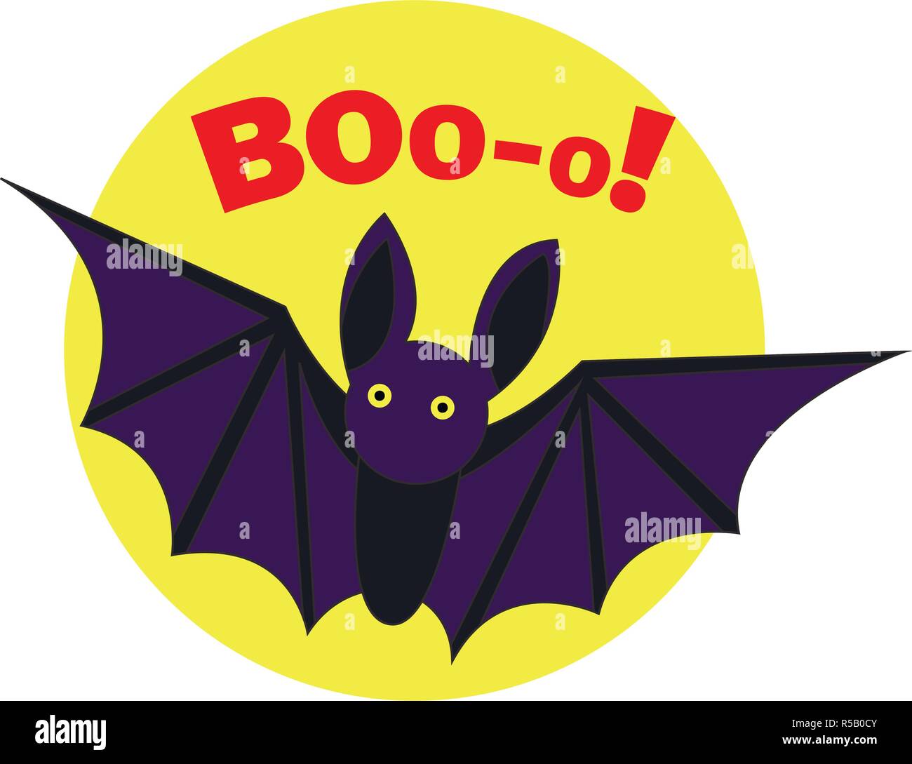 Bat boo logo. Cartoon of bat boo vector logo for web design isolated on ...