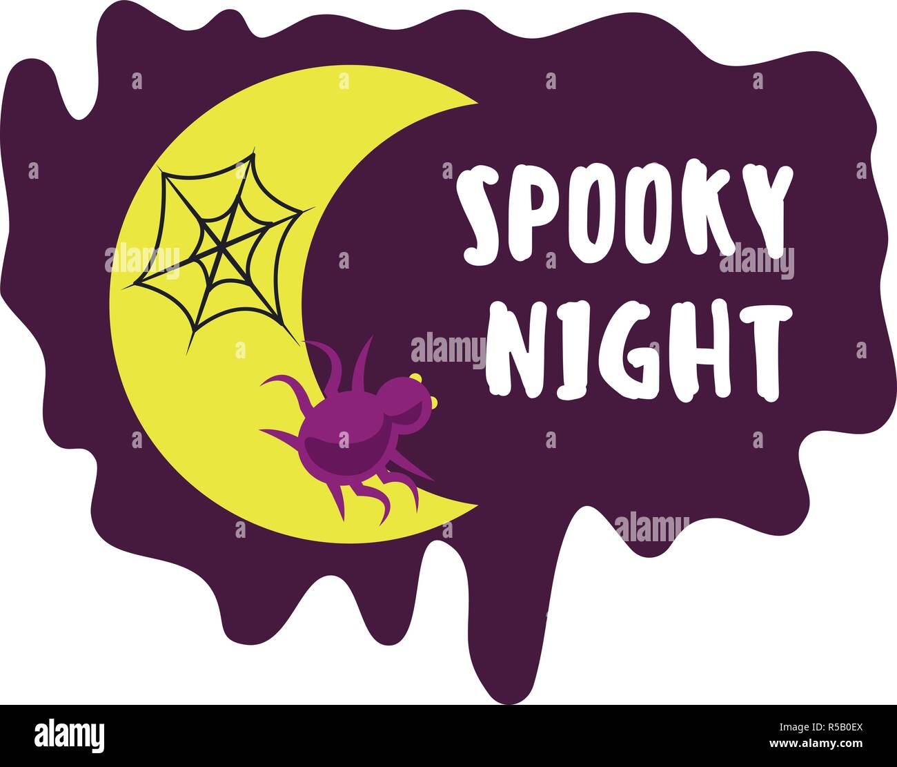 Spooky night logo. Cartoon of spooky night vector logo for web design ...