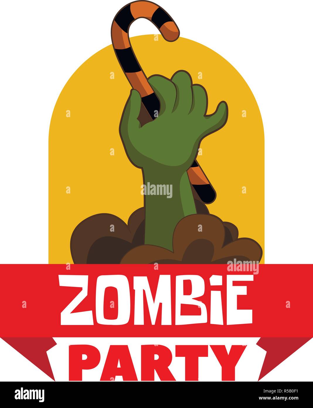 Zombie party logo. Cartoon of zombie party vector logo for web design ...