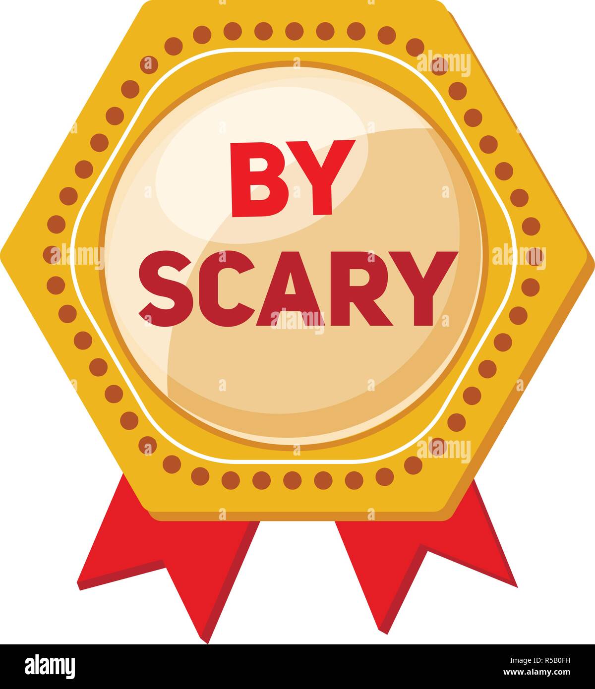 Big scary emblem logo. Cartoon of big scary emblem vector logo for web ...
