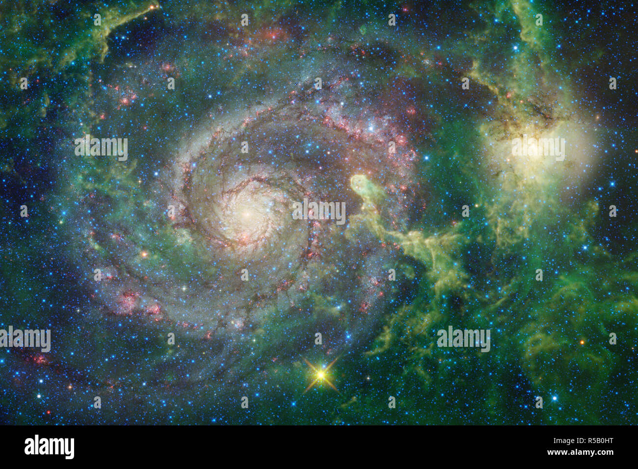 Nebulas, galaxies and stars in beautiful composition. Deep space art ...