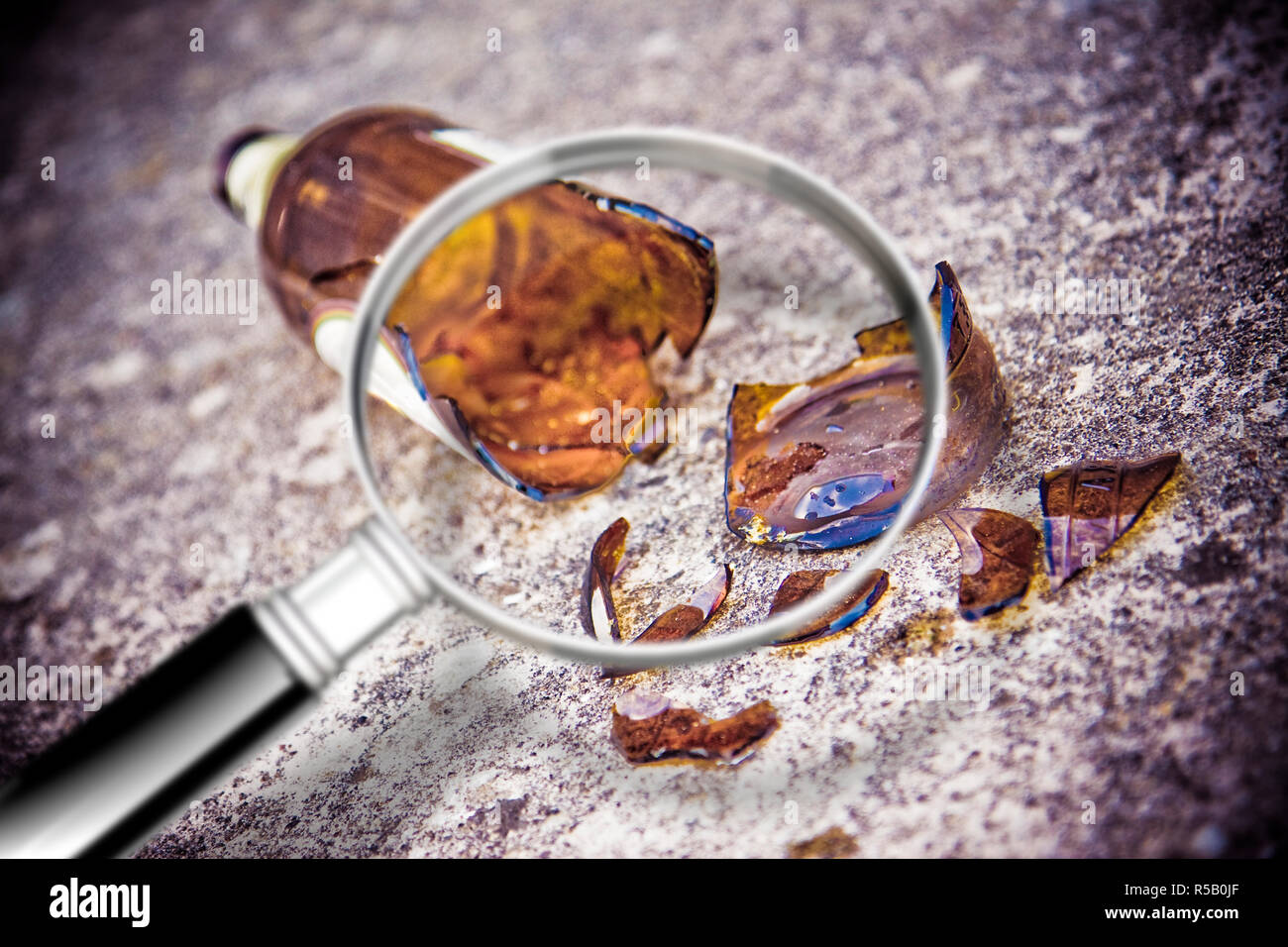 Beer bottle broken shattered smashed hi-res stock photography and ...