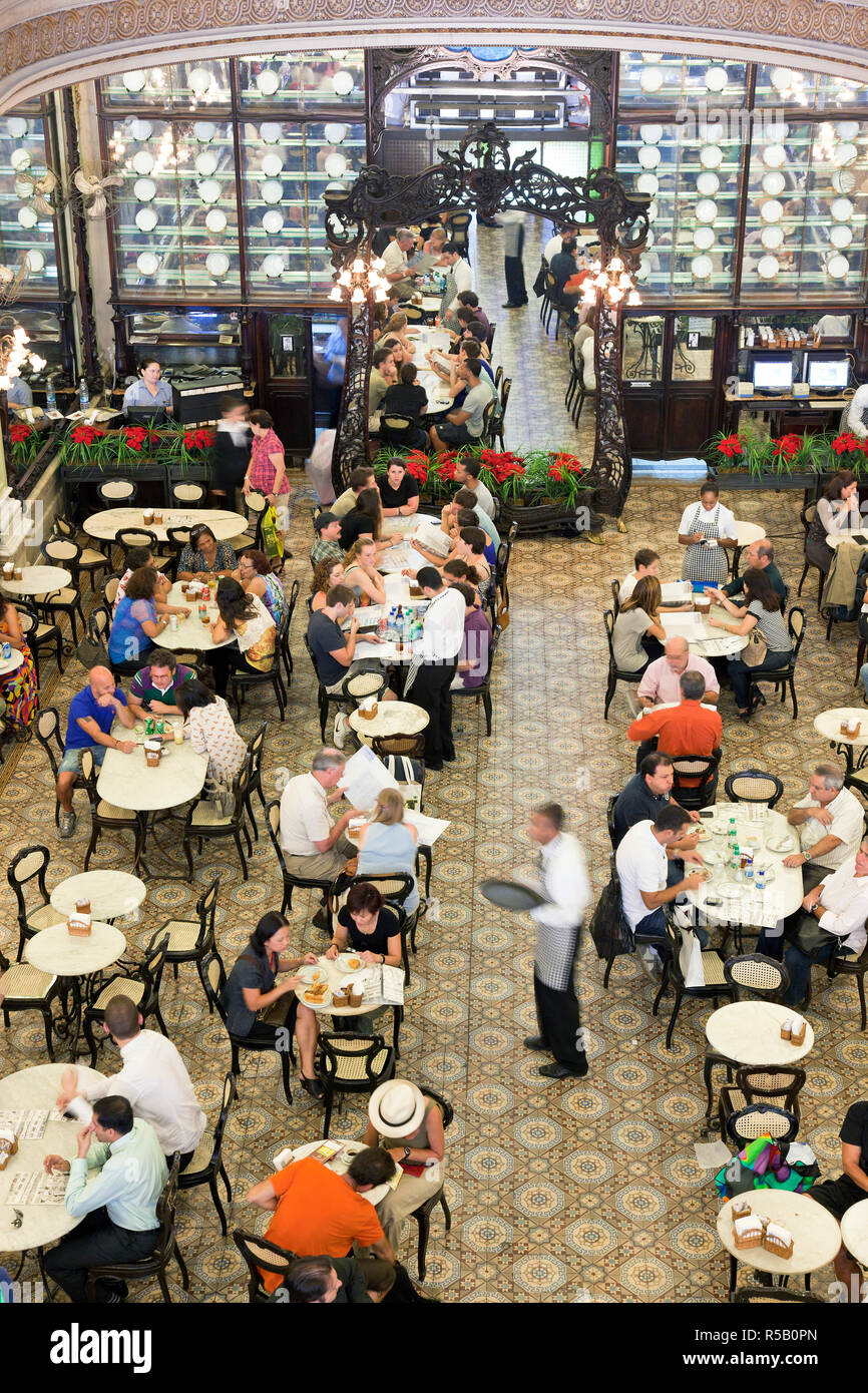 Brazil, Rio de Janeiro, Confeitaria Colombo Cafe & restaurant Stock ...
