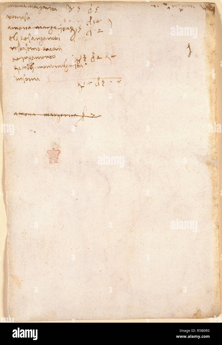 Leonardo da Vinci's notes. Notebook of Leonardo da Vinci. early 16th ...