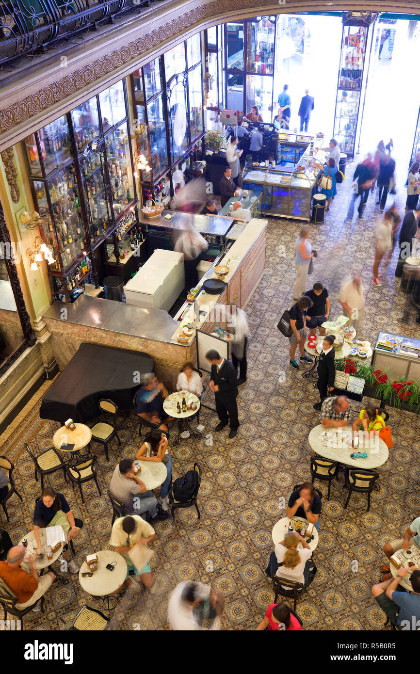 Brazil, Rio de Janeiro, Confeitaria Colombo Cafe & restaurant Stock ...