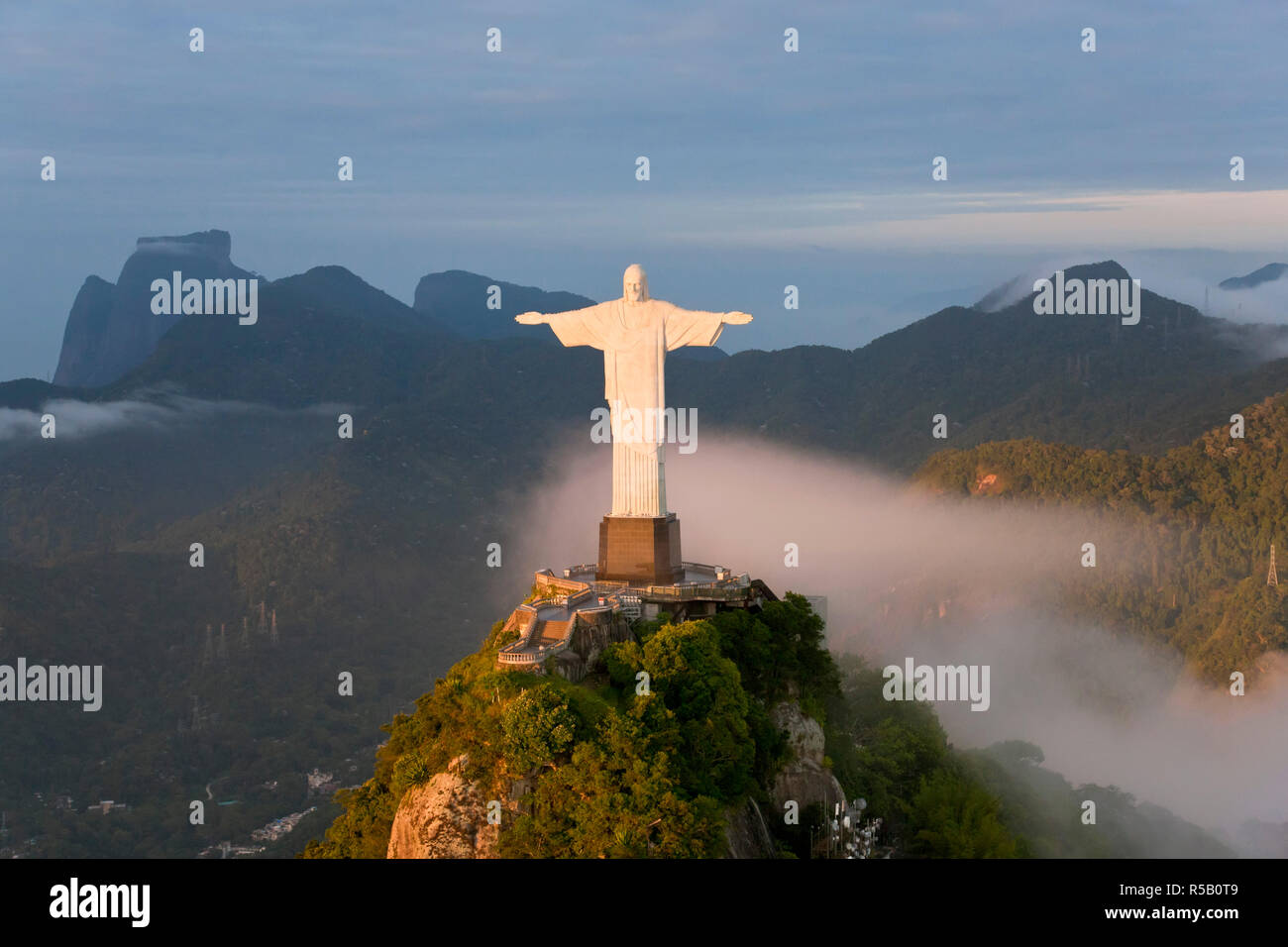 Statue of Jesus, known as Cristo Redentor (Christ the Redeemer), on ...