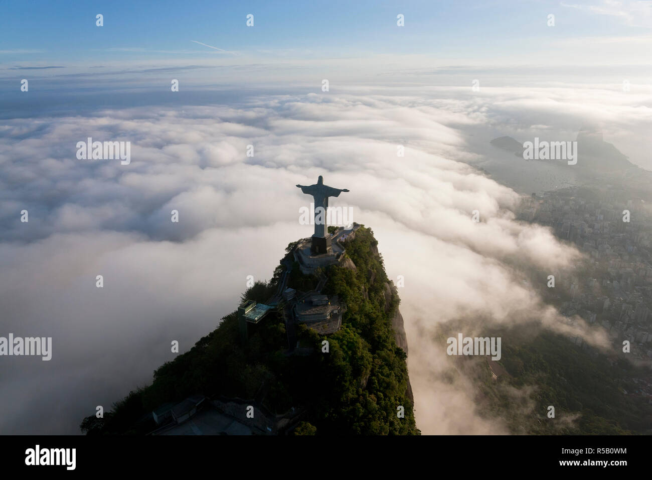 Statue of Jesus, known as Cristo Redentor (Christ the Redeemer), on ...