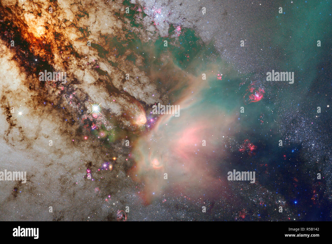 Stars, galaxies and nebulas in awesome cosmic image. Elements of this ...